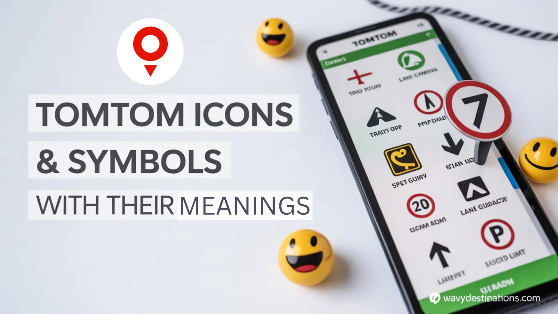 TomTom App Icons, Emojis, Symbols with Their Meanings